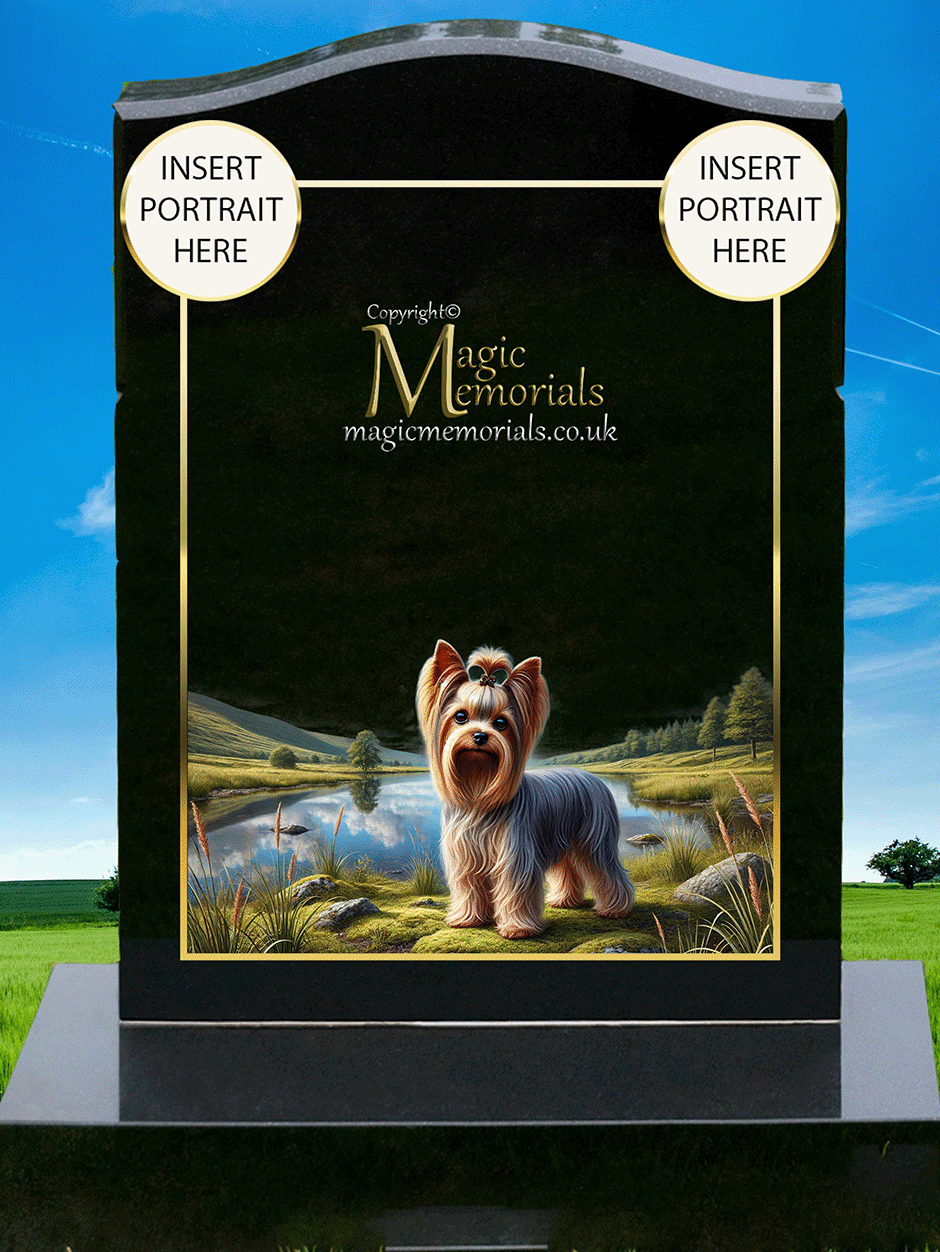 Yorkshire Terrier Lover Memorial Headstone | Custom Yorkie Tribute in ...
